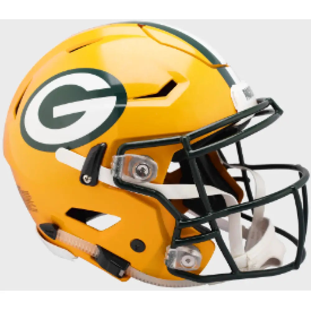Green Bay Packers Full Size Authentic SpeedFlex Football Helmet - NFL ...