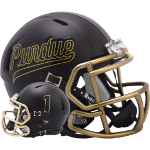 Purdue Boilermakers NCAA Mini Chrome Speed Football Helmet Script NCAA ...